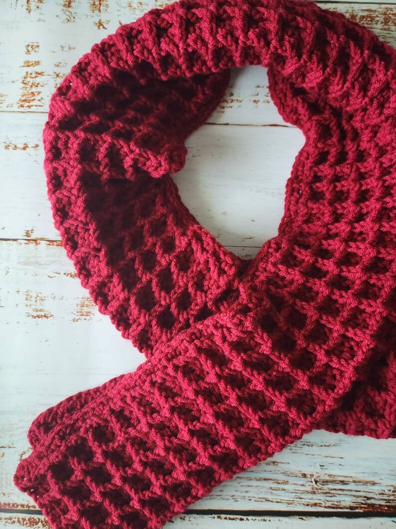 PATTERN Crochet: Squishy Waffle Scarf - Etsy