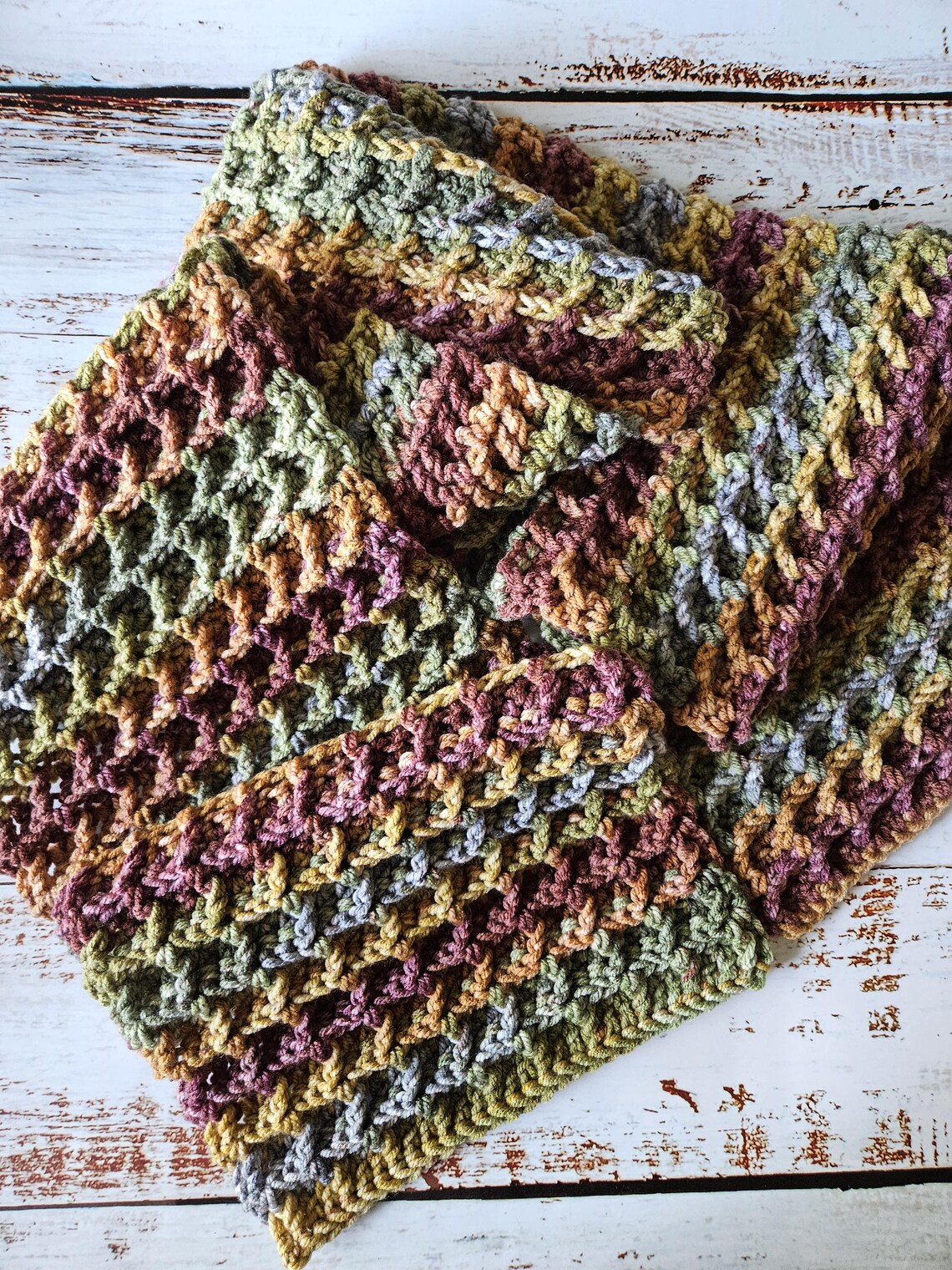 PATTERN - Crochet: Squishy Waffle Scarf - Etsy
