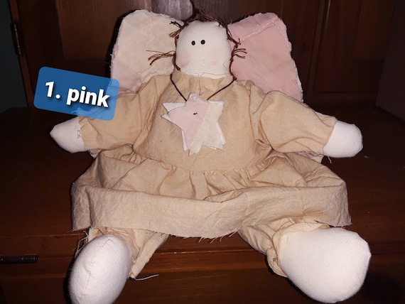Handmade Country Angel Rag Doll Angel Sitting Cloth Angel - Etsy