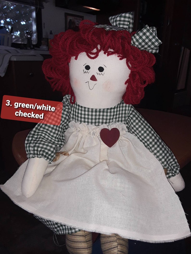 Handmade Raggedy Ann Doll Andy Doll Baby Doll Country Rag | Etsy