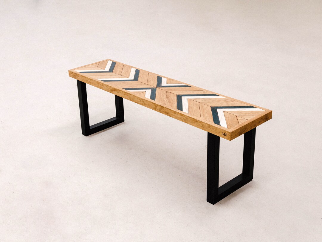 Solid Wood Bench, Wooden Table, Rustic Wood Table, Geometric Wood Table ...