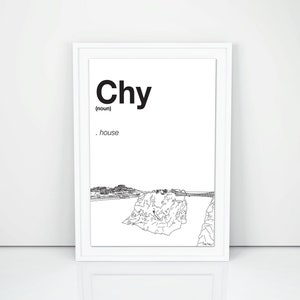 Cornish Definition Print CHY Gwel HEYL Mor PEN Skath Cornwall Art A5 A4 ...