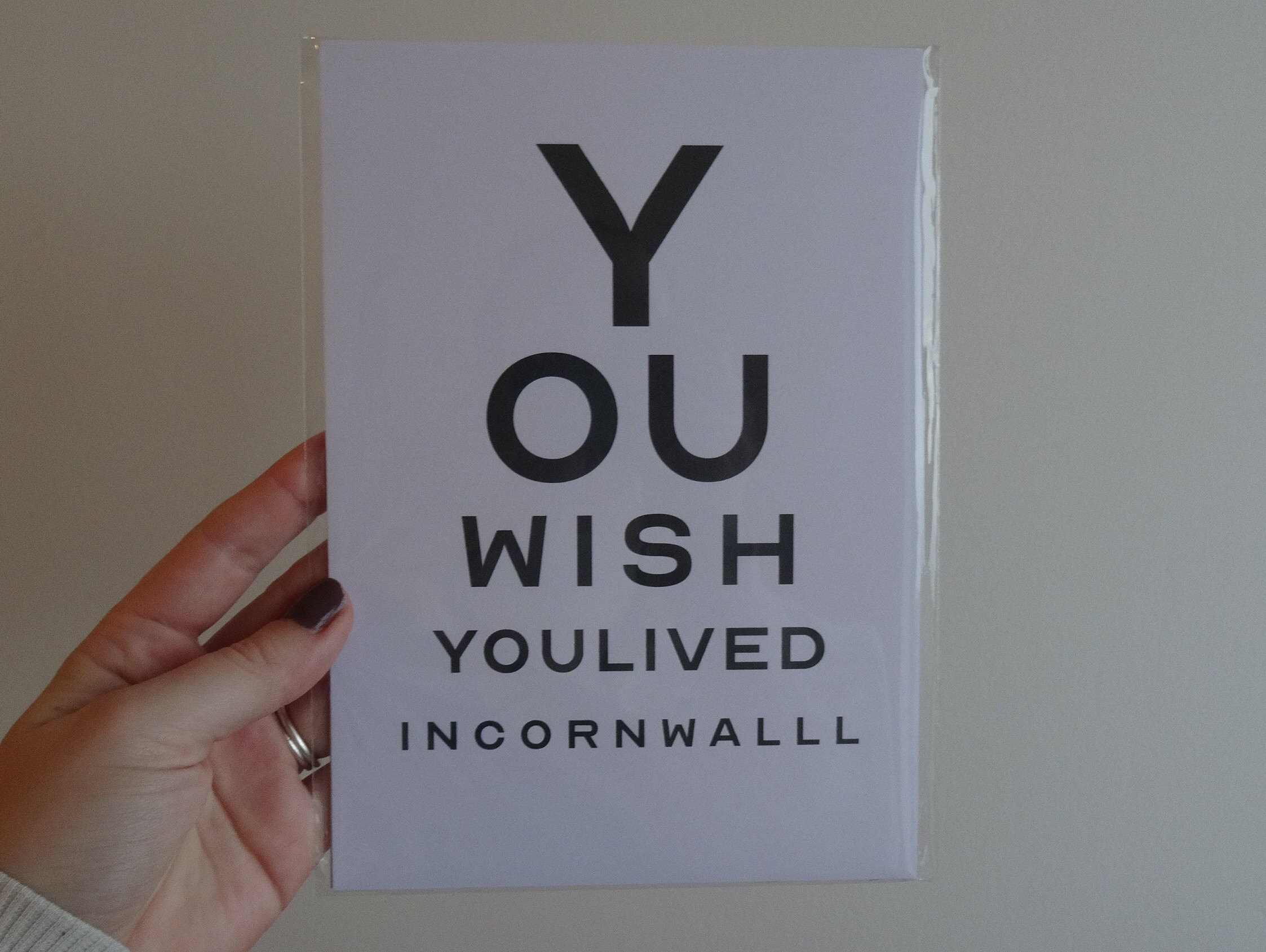 Cornish Eye Test Print, Cornwall Humour, Dreaming Kernow Art, You Wish ...