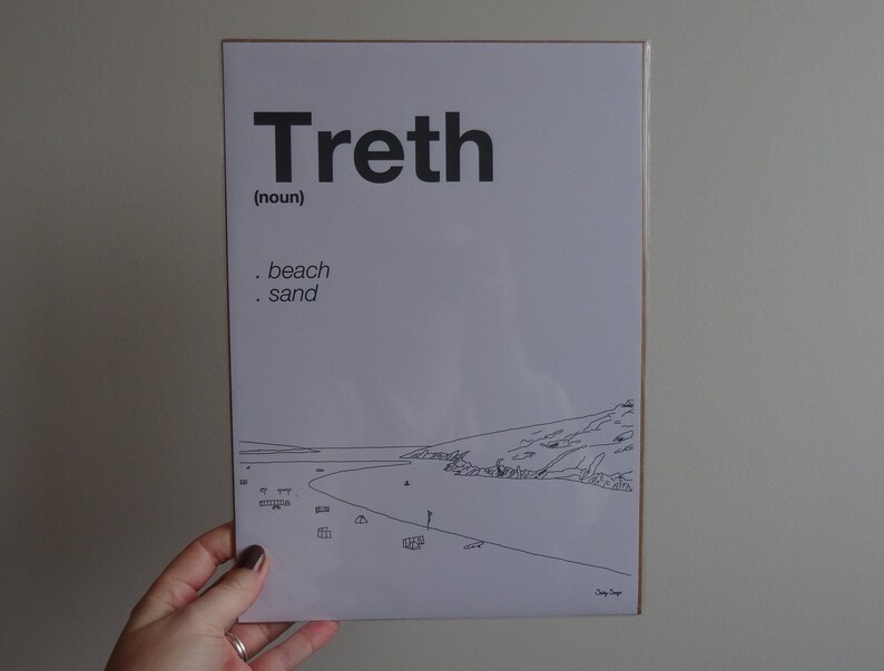 Cornish Definition Print TRE TRETH A5 A4 A3 Cornish Language Design ...