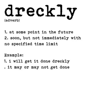 Cornish Print, Dreckly Definition Print, A5 A4 Black and White Wall Art ...