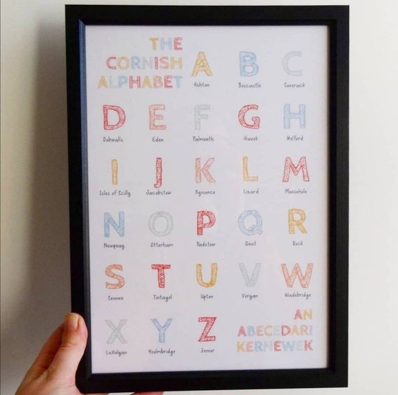 Cornish Alphabet Cornwall Print Alphabet CUSTOMISABLE A-Z - Etsy UK