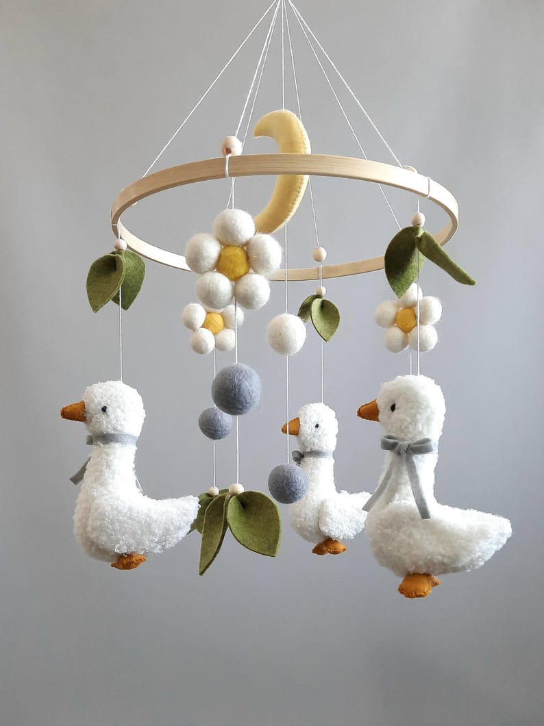 Baby Mobile, Goose, Mobile in the Crib, Mobile Goose, Mobile Flower ...