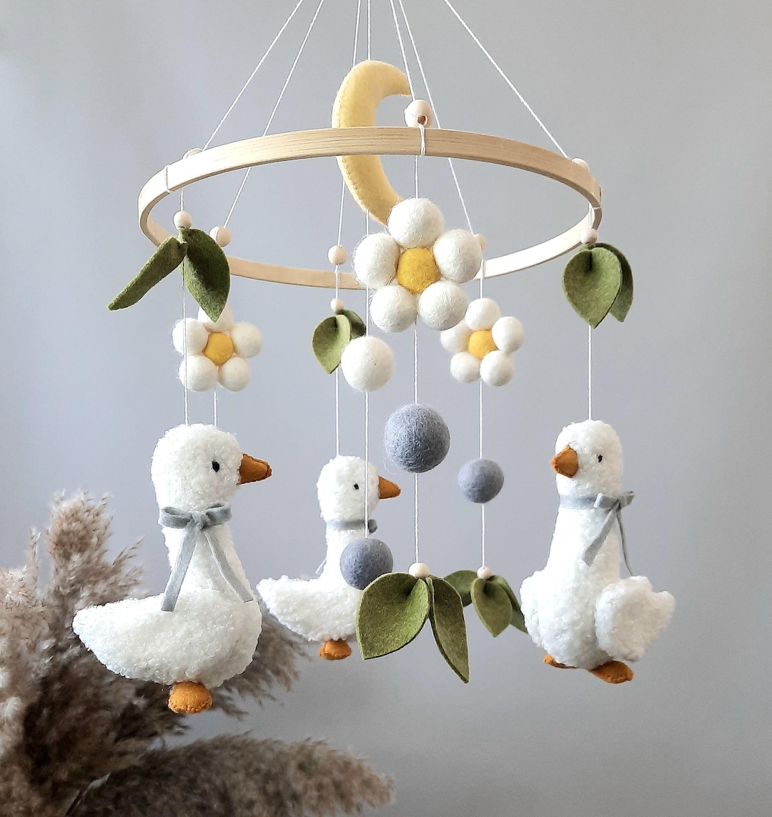 Baby Mobile, Goose, Mobile in the Crib, Mobile Goose, Mobile Flower ...