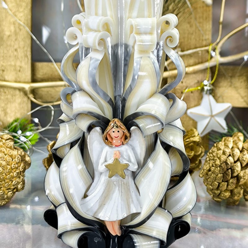 Carved Angel Candles - Etsy UK