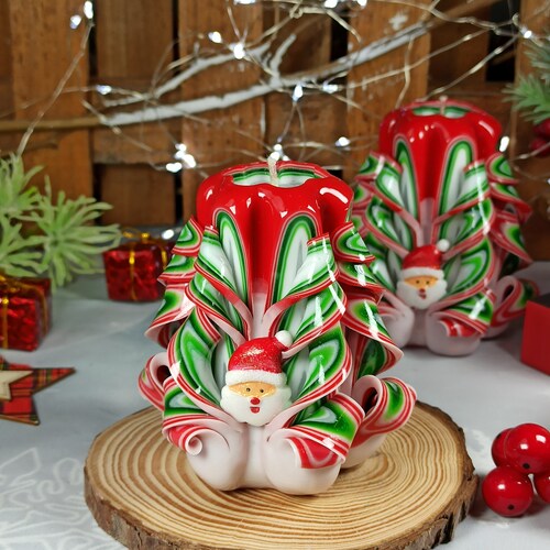 Xlarge Colorful and Unique Hand Carved Unscented Candle - Etsy