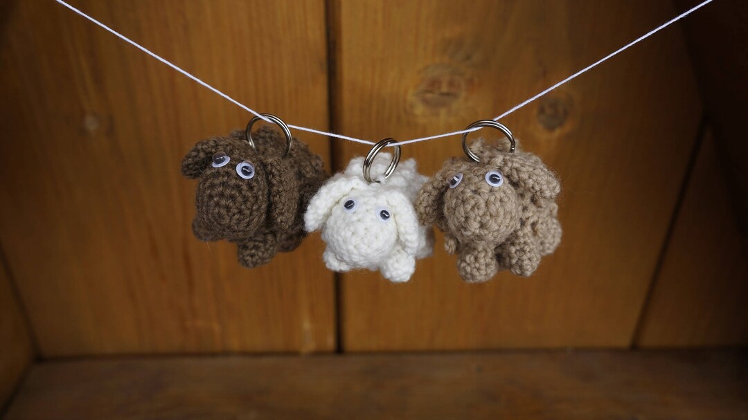 Mini Schäfchen Schlüsselanhänger Häkelanleitung Etsy