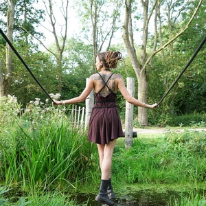 Knitted Short Dress With Rope~earthy Alternative Clothing~goa Psy ...