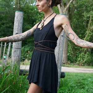 Knitted Short Dress With Rope~earthy Alternative Clothing~goa Psy ...