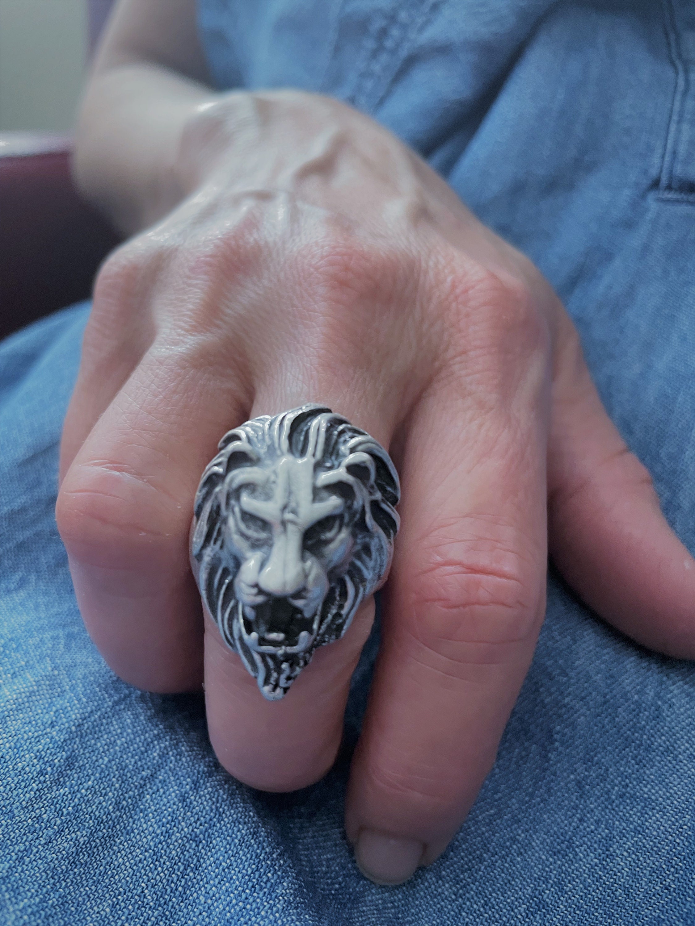 Mens Ring Gothic Rings Skull Rings Animal Rings Eagle Rings Adjustable ...