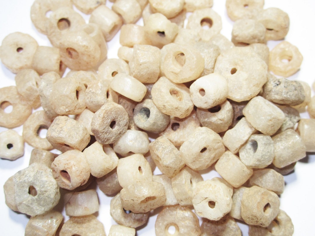 5 Ancient Neolithic Quartz Rock Crystal Beads up to 7000 Years Old Sub ...