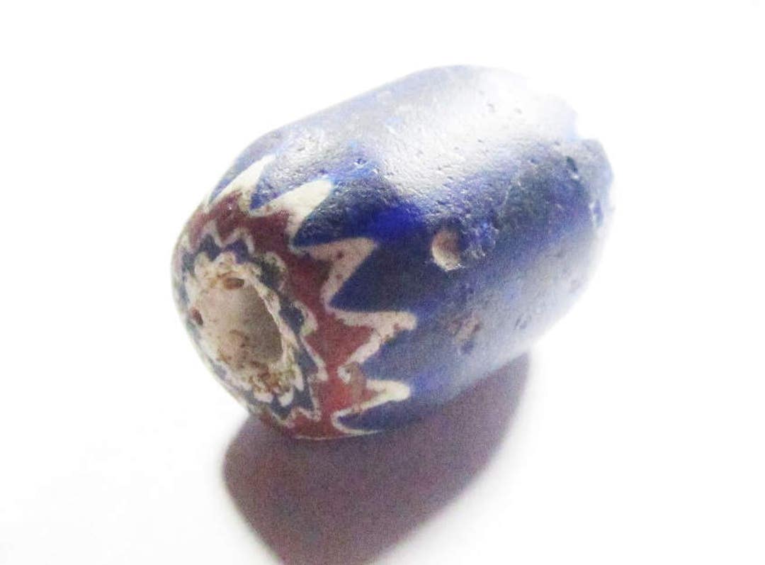 19th C. Venetian Chevron Rosetta/star Glass Bead Six Layer 1 1/4 Inch ...
