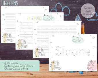 Handwriting Worksheet | Etsy