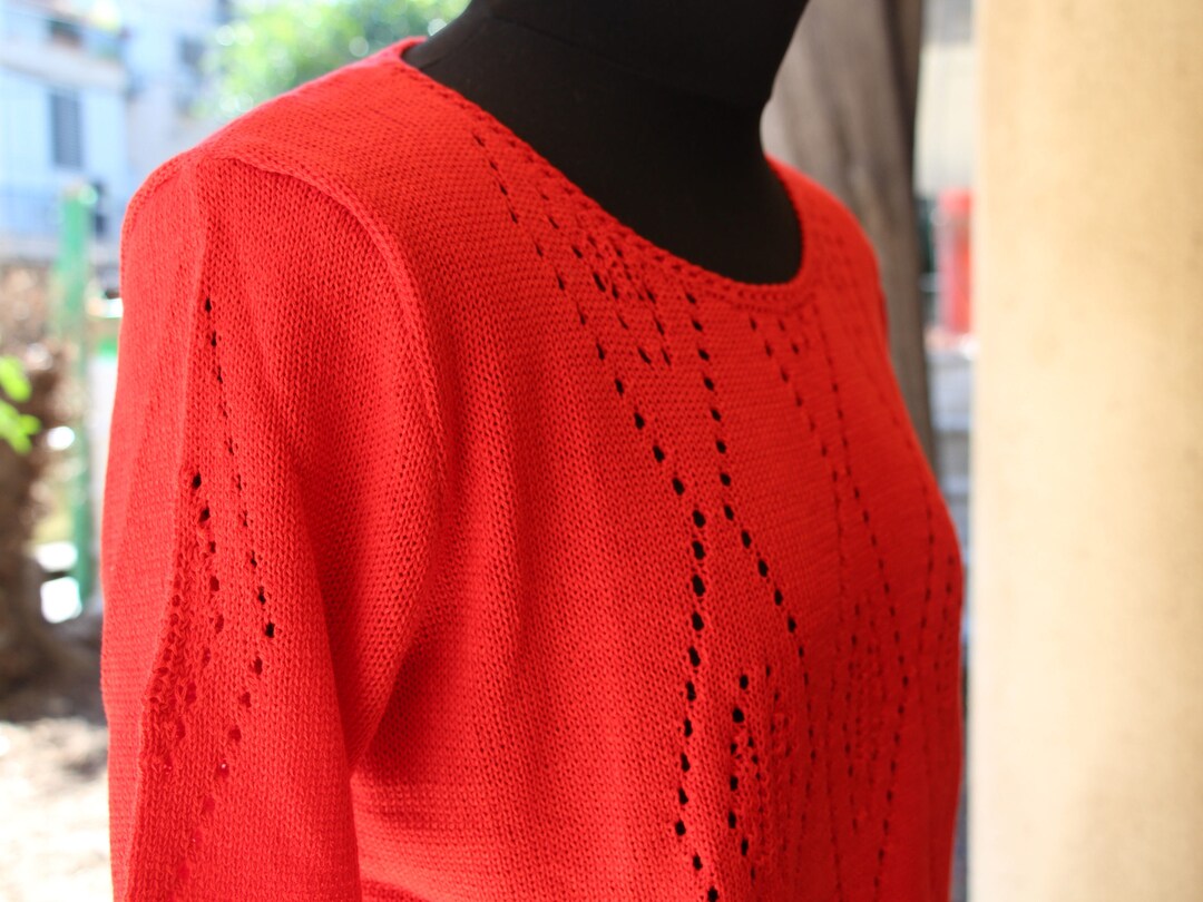 Red Pullover. Red Pullover Women. Women's Summer Pullover. - Etsy UK