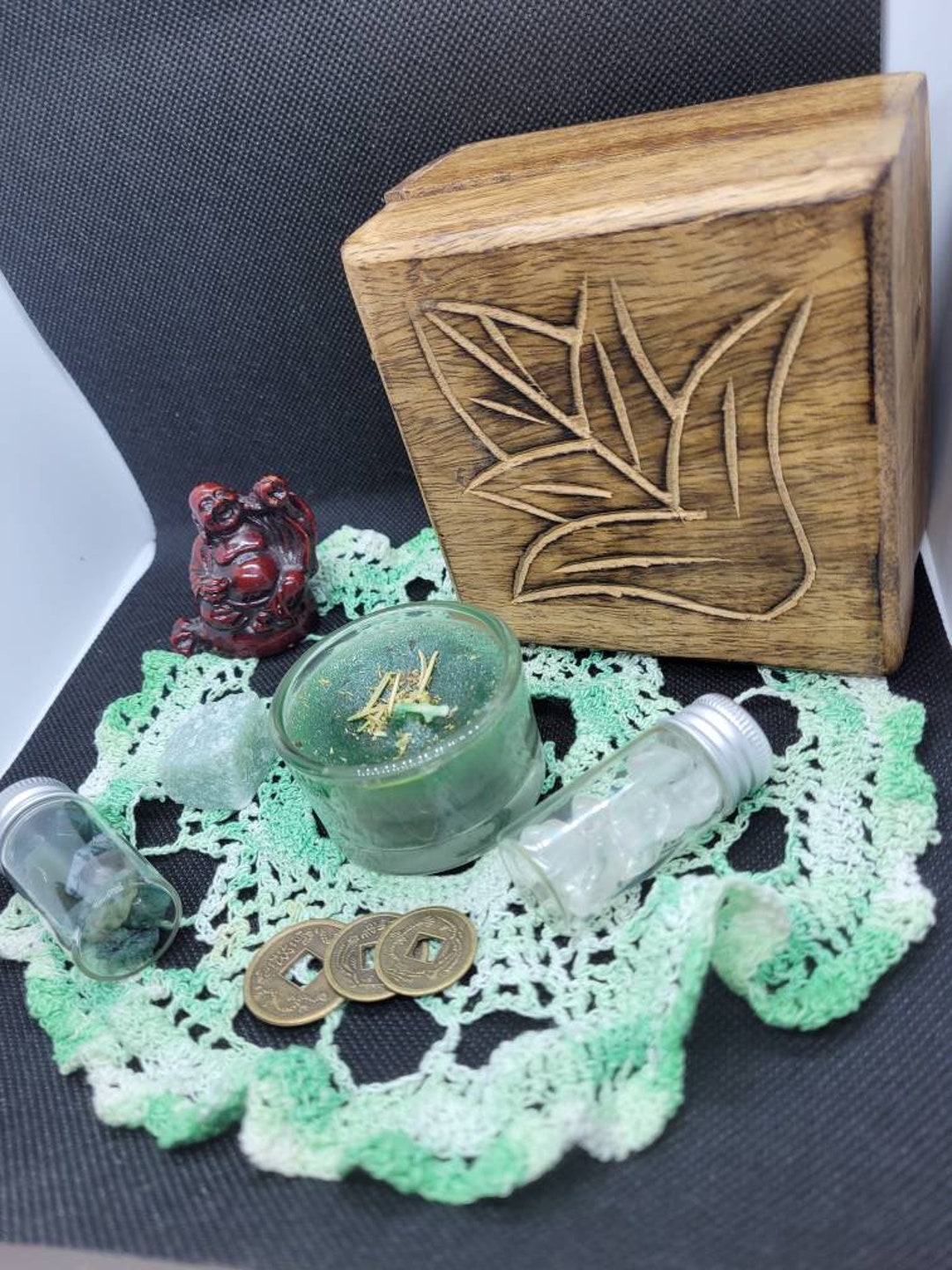 Prosperity Altar and Crystal Grid in a Unique Wooden Box. - Etsy