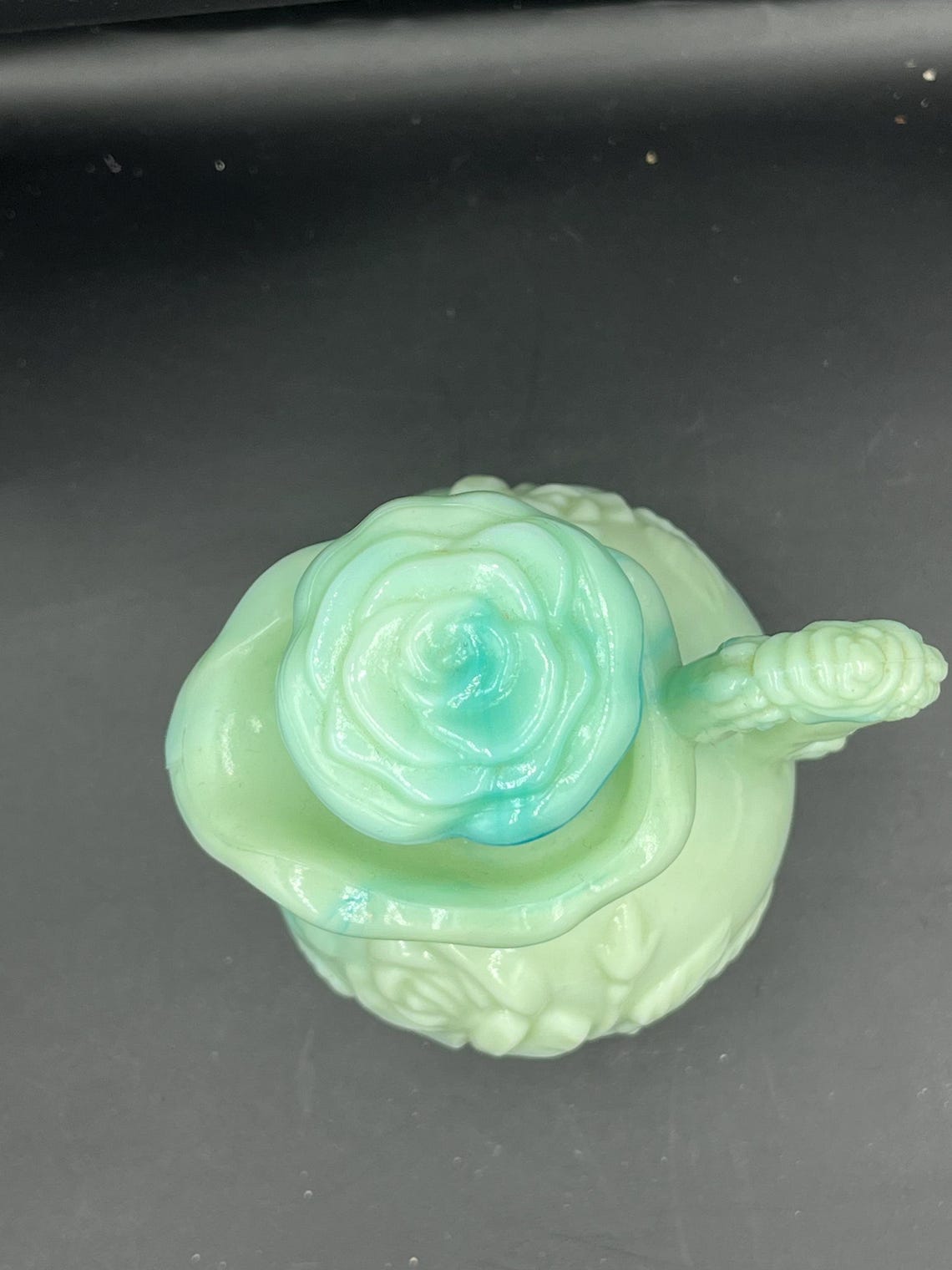 Avon Blue/green Milk Glass Pitcher With Bowl - Etsy