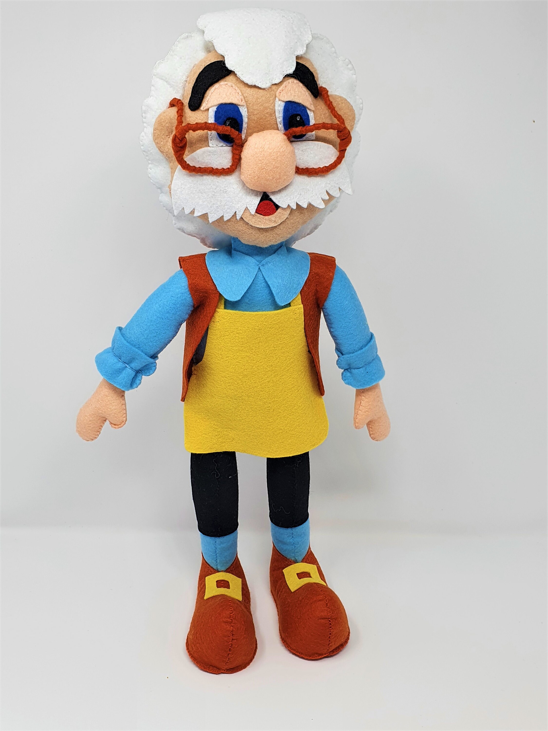 Geppetto Doll on Felt. Made in Italy - Etsy
