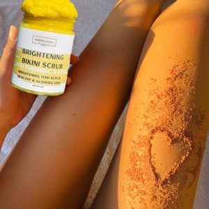Brightening Bikini Scrub Ingrown Hair Scrub Turmeric Body Scrub Intimate Skin Glow Scrub Vegan ...
