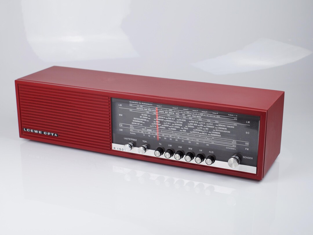 Loewe Opta Radio, 70s, Red, Fully Functional - Etsy