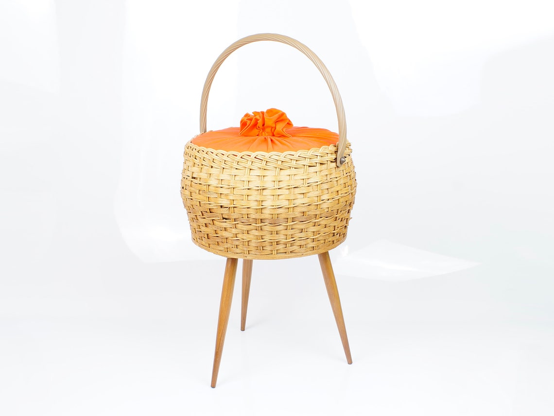 Sewing Basket on High Legs, 1960s - Etsy Sweden