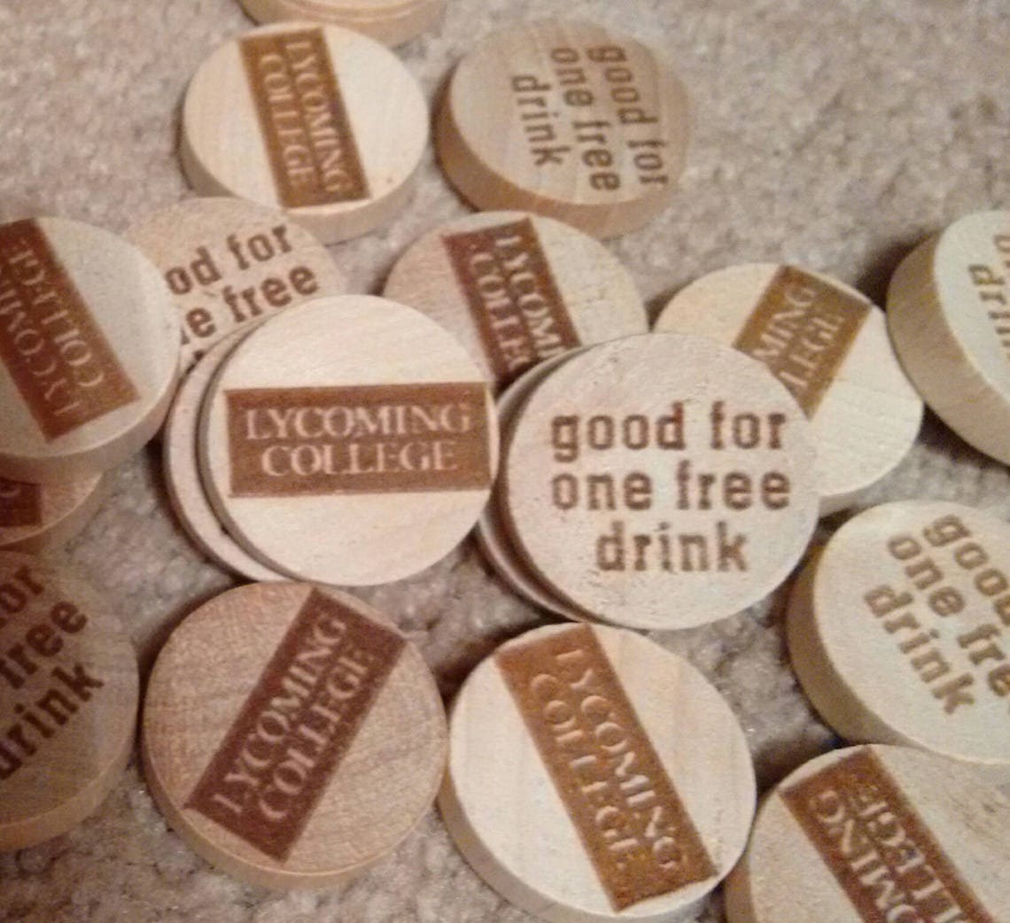 100 Custom Wood Coins 1 Engraved 1/8 Thick | Etsy