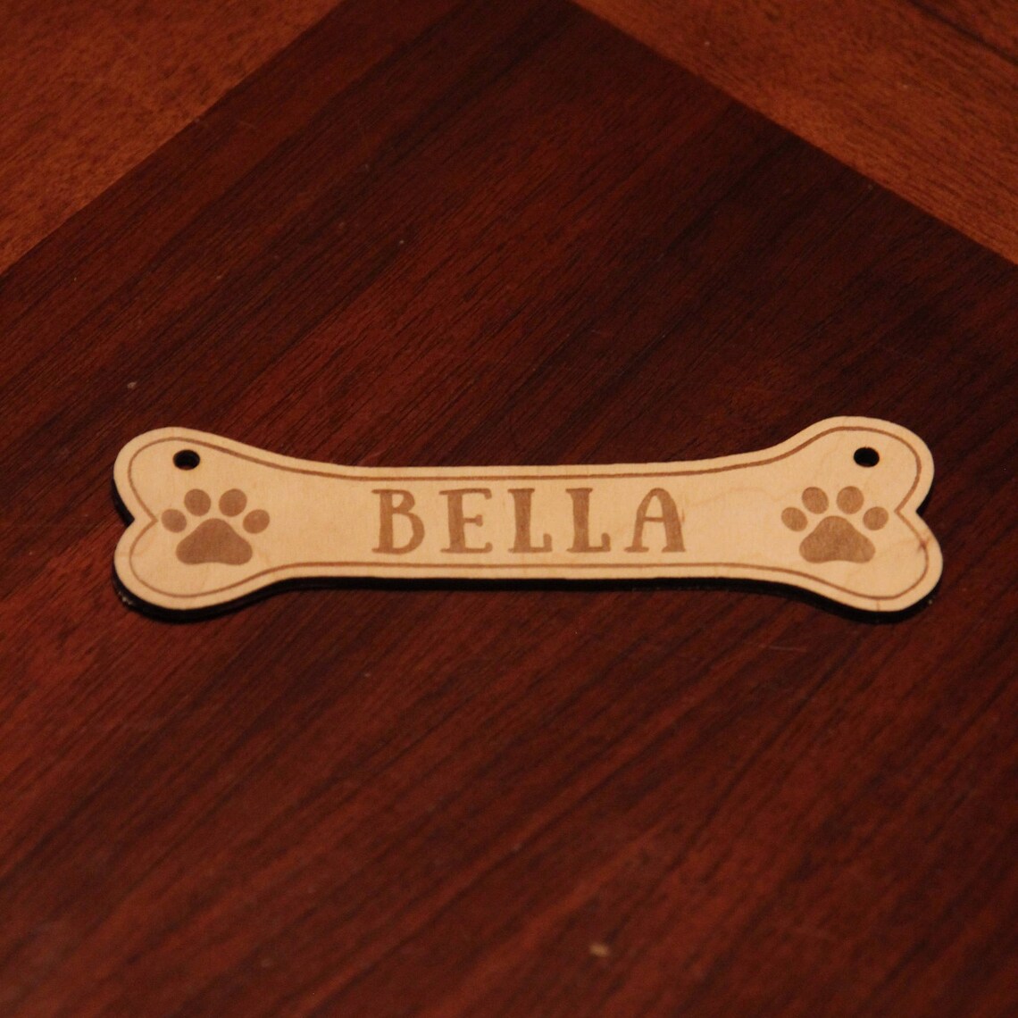 Personalized Dog Cage Name Label - Wooden - Birch - DISCOUNT When ...