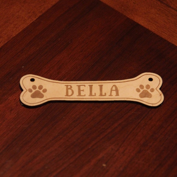 Personalized Dog Cage Name Label Wooden Birch DISCOUNT | Etsy