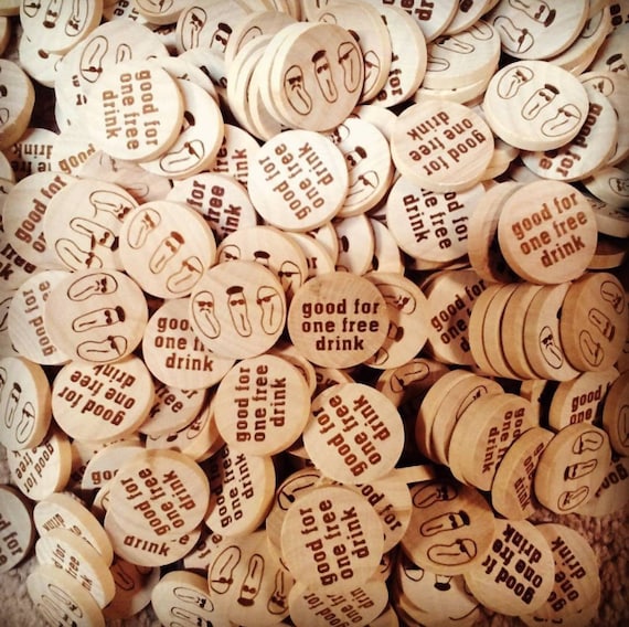 100 Custom Wood Coins 1.5 Engraved 1/8 Thick - Etsy