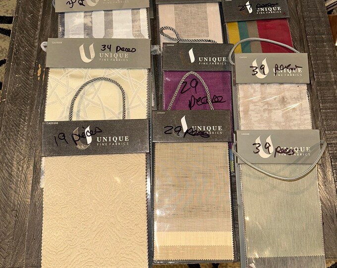 HUGE LOT of 10 Unique Fine Fabrics Sample Fabric Books - 290+ Samples ...