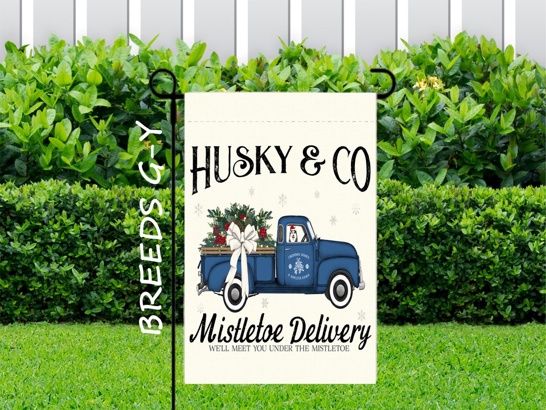 Custom Dog Mistletoe Delivery Garden Flag (BREEDS G-Y) Choose Your ...