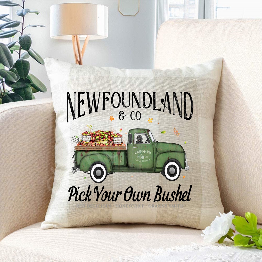 Newfoundland & Co. Apple Orchard Truck Pillow COVER Pick - Etsy