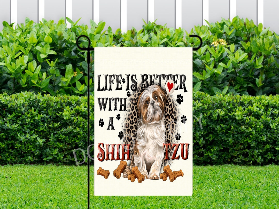 Shih Tzu Garden Flag ~ 12.5 X 18 ~ ONE SIDED ~ Flag Only ~ NO Pole ...