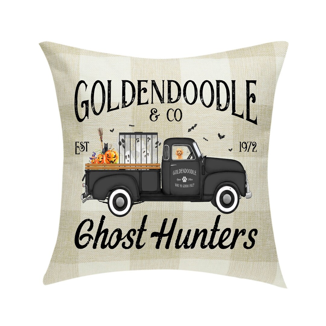 Goldendoodle gold & Co. Ghost Hunters Halloween Pillow Cover - Etsy