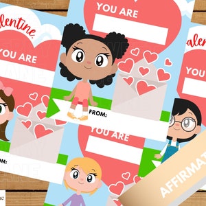 Valentine Cards for Kids | Positive Affirmation Valentine Cards ...