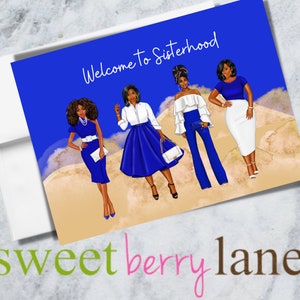 Welcome to Sisterhood Card - Zeta Phi Beta Sorority Inspired Greeting ...