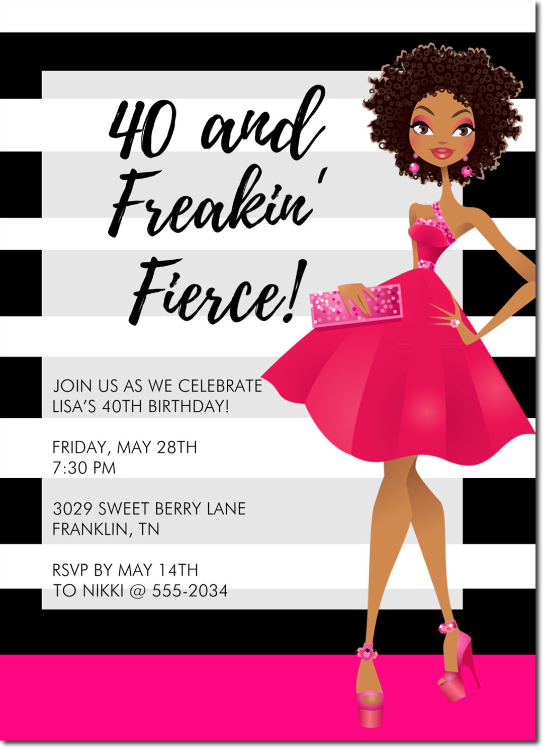 African American Party Invitation African American Birthday Party ...