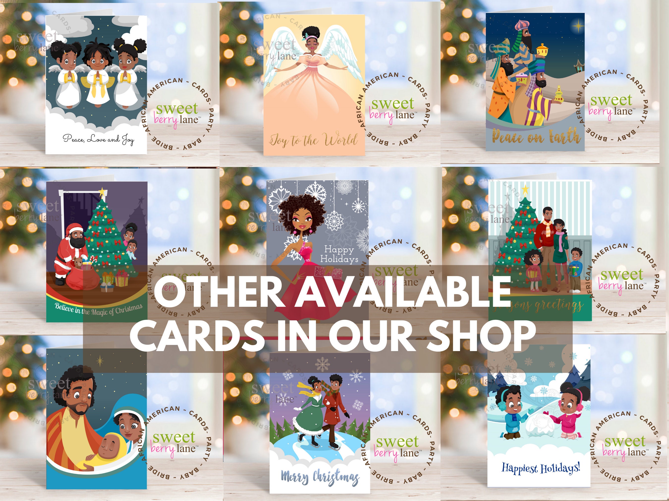 African American Christmas Card // Black Holiday Card, Black Girl Magic ...