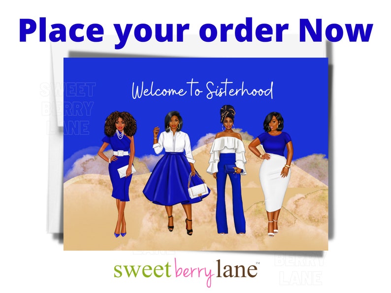 Welcome to Sisterhood Card - Zeta Phi Beta Sorority Inspired Greeting ...