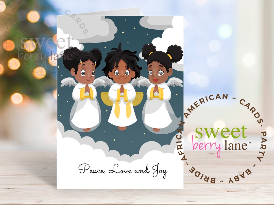 Black Angels Christmas Card | African American Christmas Card, Black ...