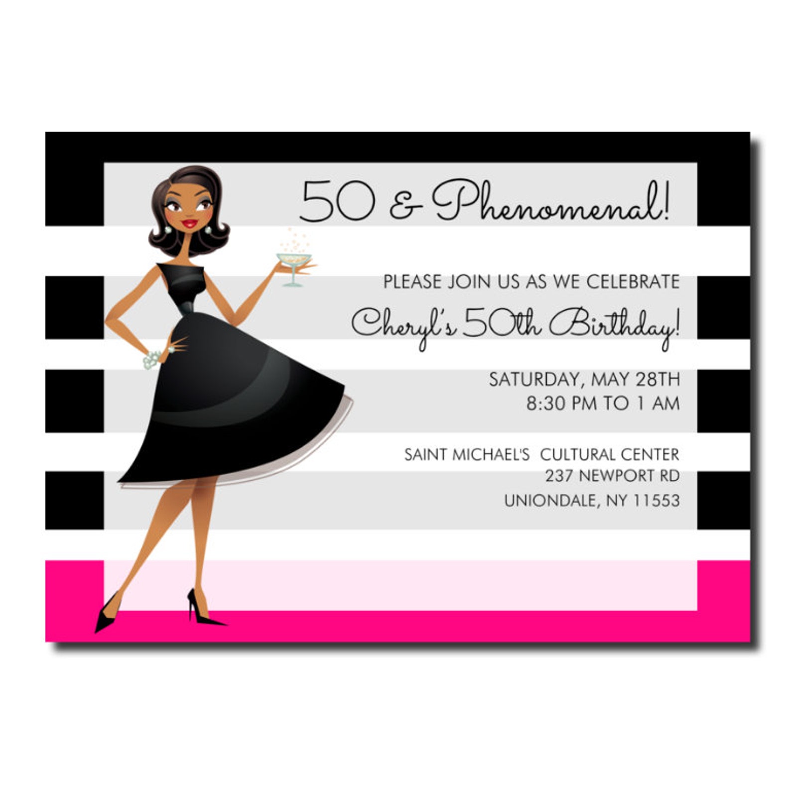 African American Party Invitation | African American Birthday Party ...