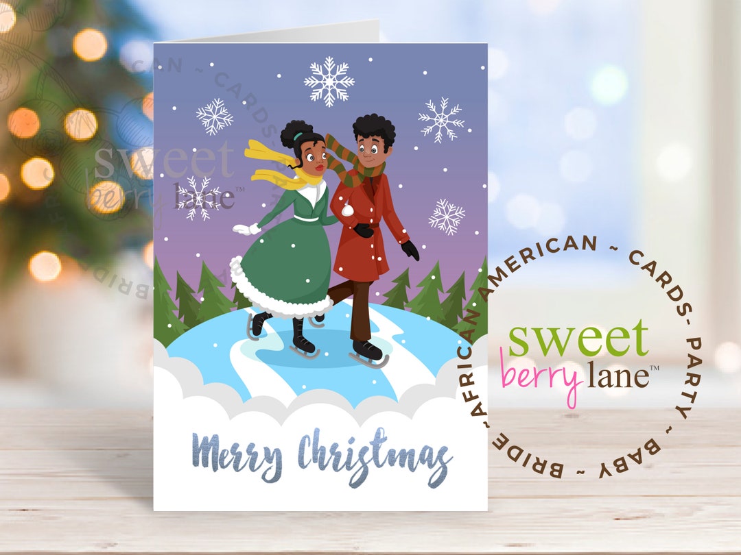 African American Christmas Card | Black Couple Holiday Card | Christmas ...