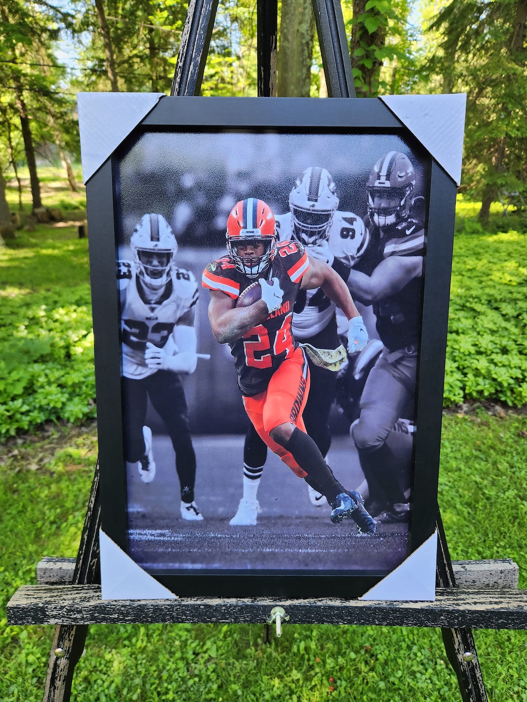 Nick Chubb Spotlight Framed Pic Classic Pic Big Picture Cleveland 12x18 ...