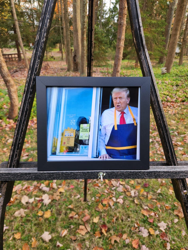 Trump Mcdonald's Drive Thru Framed 8x10 Pic - Etsy