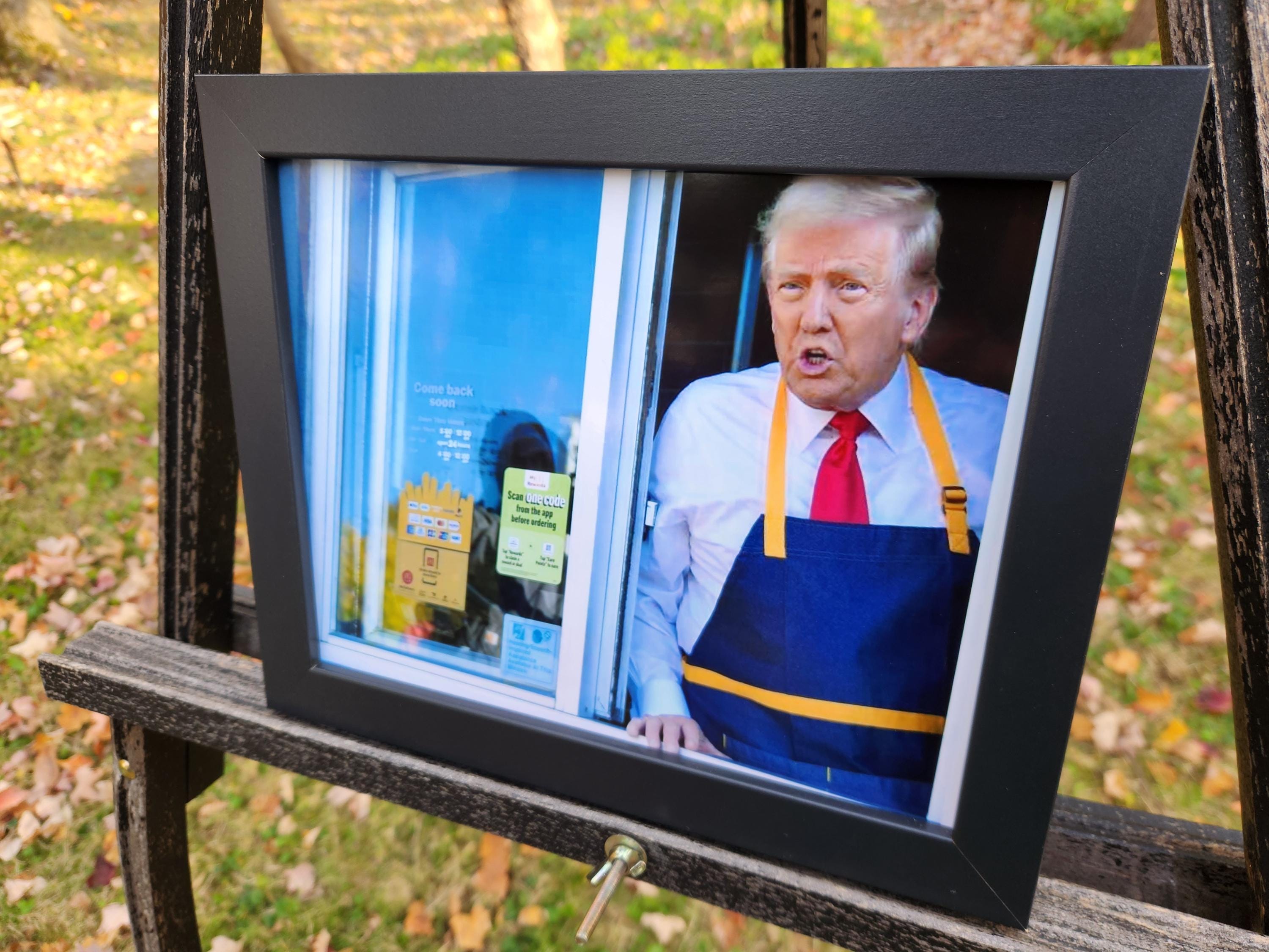 Trump Mcdonald's Drive Thru Framed 8x10 Pic - Etsy