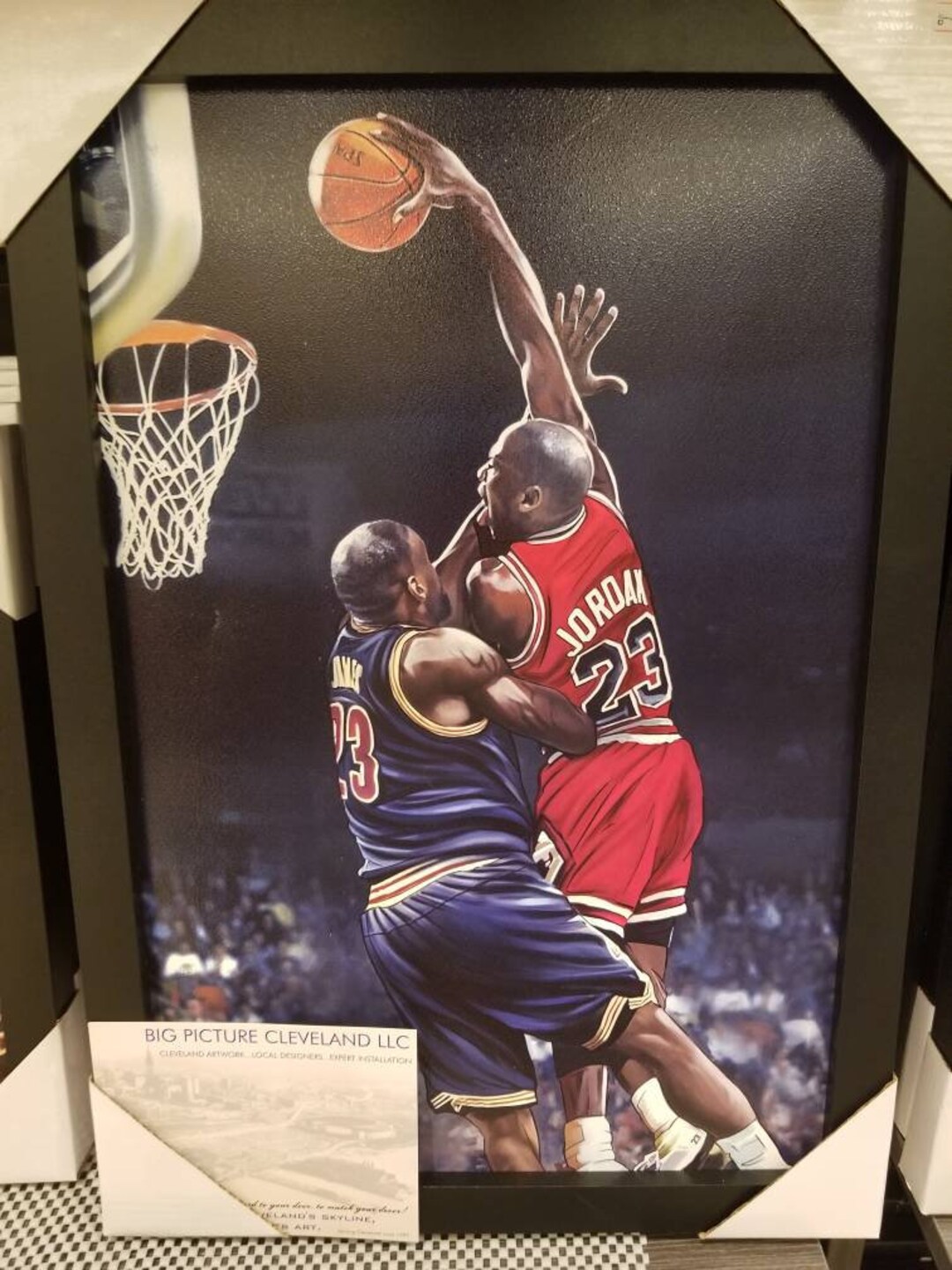 Jordan Dunking Over Lebron //big Picture Cleveland//3 Different Sizes ...