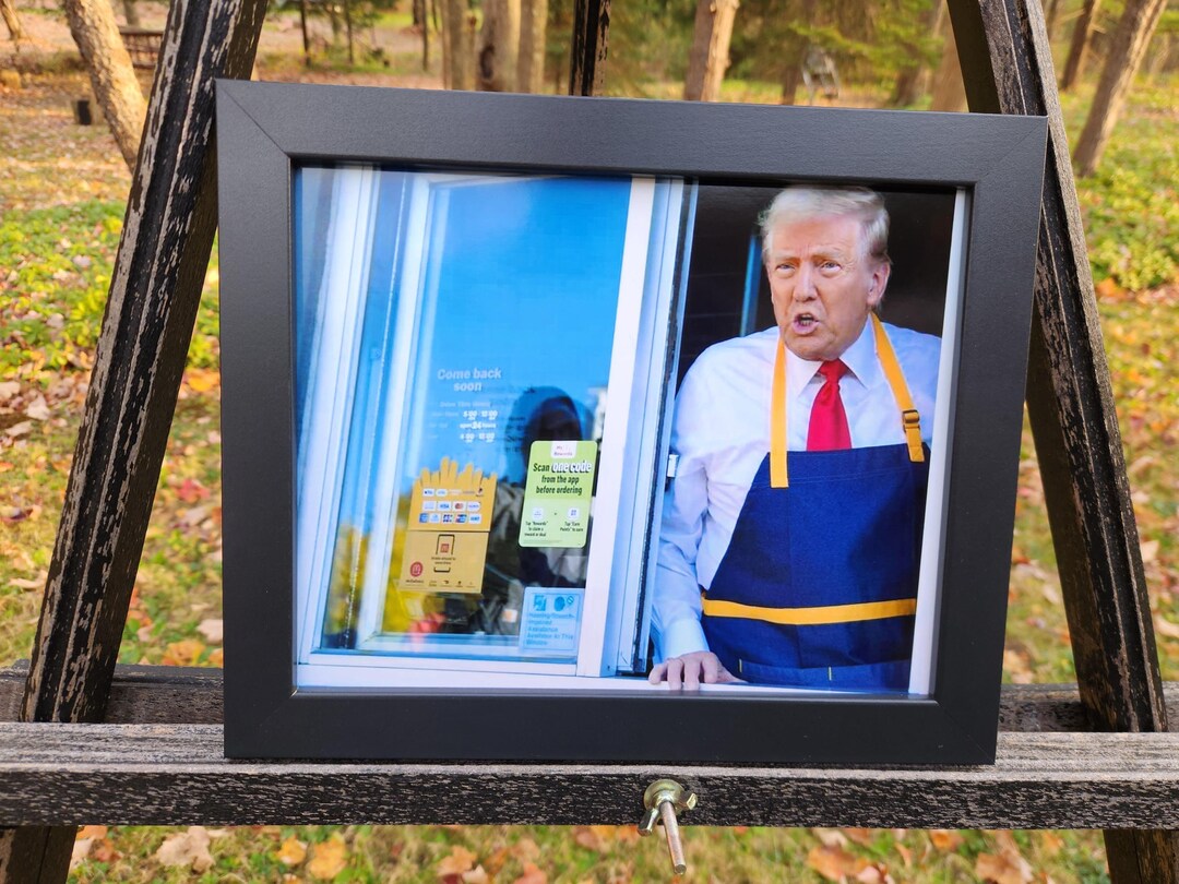 Trump Mcdonald's Drive Thru Framed 8x10 Pic - Etsy